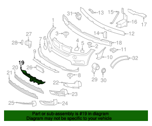51117294476 - 2014-2018 BMW X5 Upper Grille (51-11-7-294-476) | BMW of ...