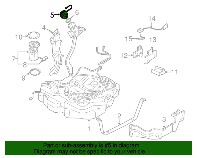 5Q0-201-550-P - Fuel Tank Cap 2015-2016 Audi A3 | AutoNation Parts