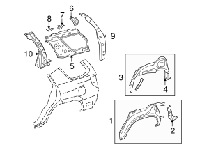 61215-35020 - Inner Side Panel Bracket - 2010-2022 Toyota 4Runner | OEM ...