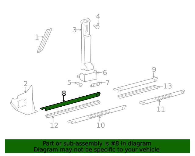 463-686-16-36-9051 - Front Sill - 2002-2015 Mercedes-Benz | World ...