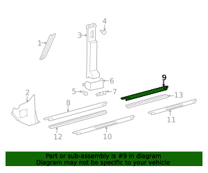 463-686-17-36-9051 - Rear Sill - 2002-2015 Mercedes-Benz ...