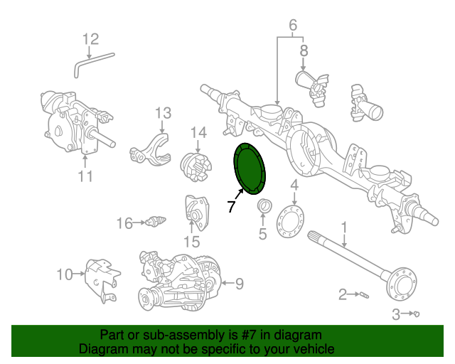 42181-60070 - Axle Housing Gasket 1993-2002 Toyota Land Cruiser | Longo ...