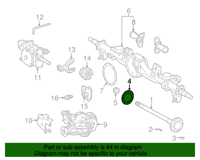 43422-60040 - Axle Shaft Gasket 1993-2002 Toyota Land Cruiser | Longo ...