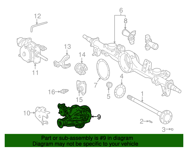 41110-60A31 - Differential Carrier - 1998-2002 Toyota Land Cruiser ...
