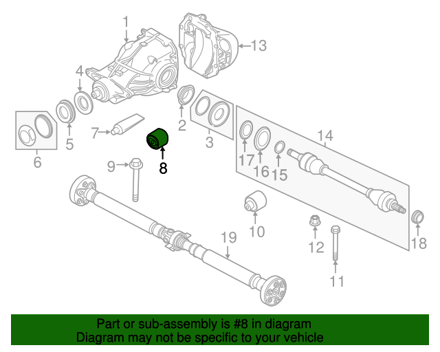 Genuine BMW 33-31-6-792-873 | Suspension Cross-Member Rubber Mount ...