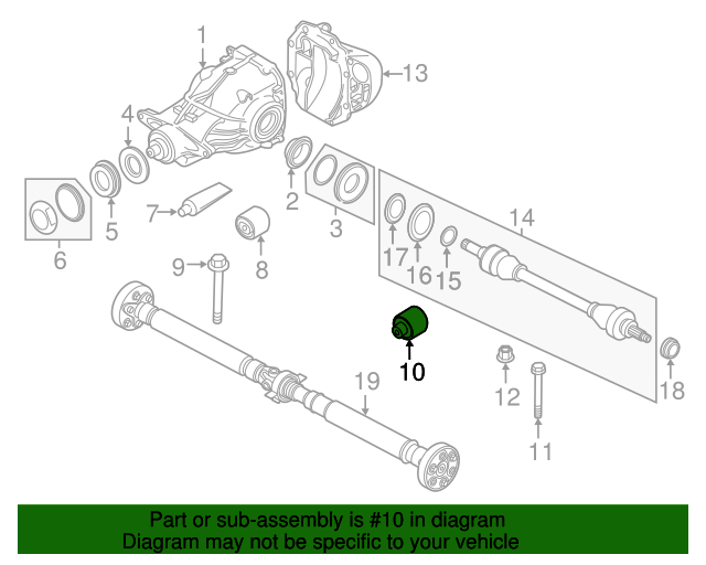 33316797238 - 2012-2016 BMW Rear Mount (33-31-6-797-238) | BMW of South ...
