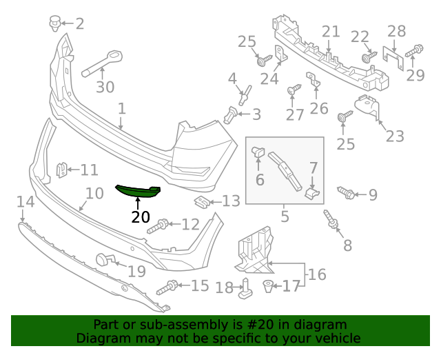 2016-2018 Hyundai Tucson Reflector Panel 92405-D3050 | OEM Parts Online