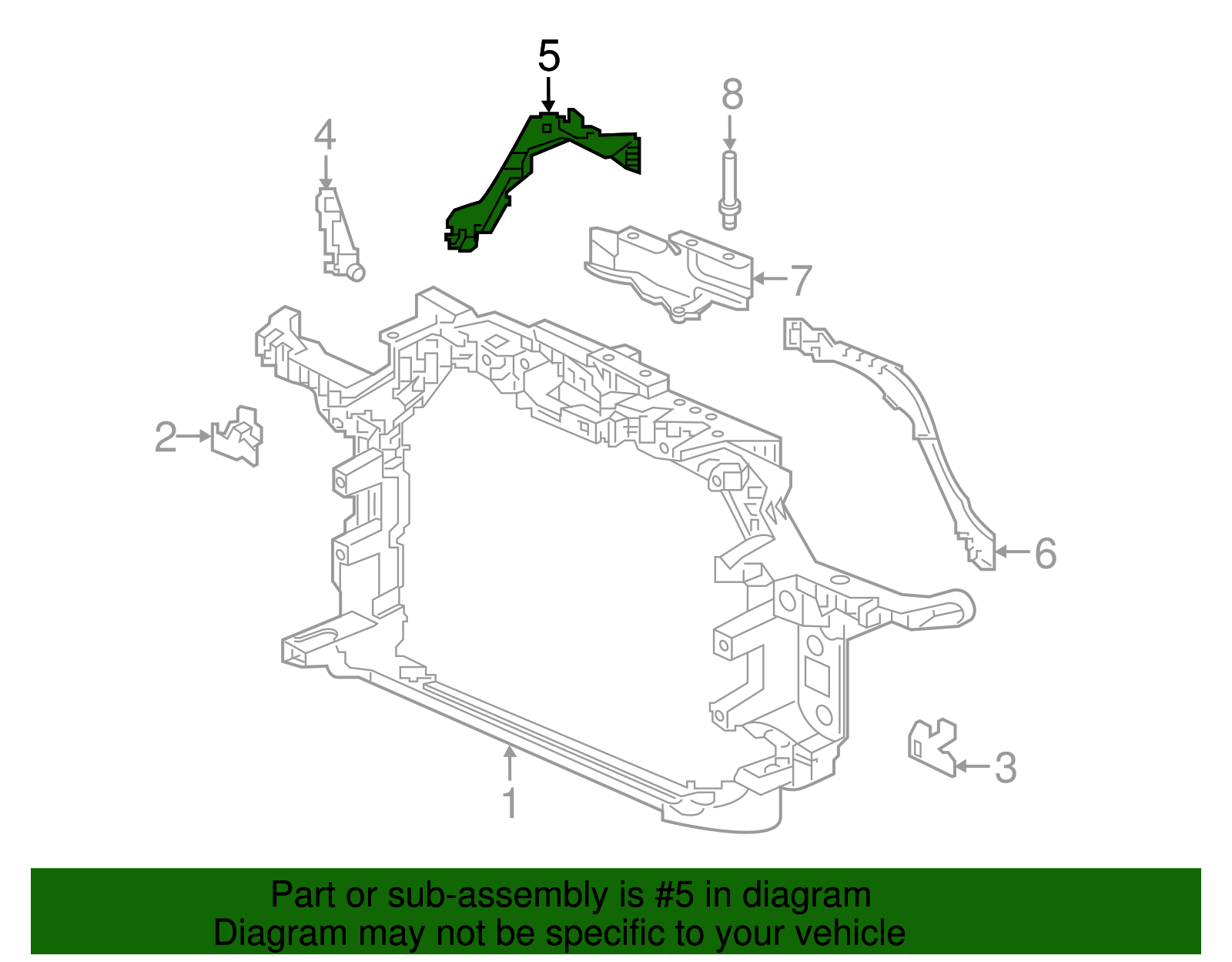 71413-TLA-A01 - Brace R Front Bulkhead - 2017-2020 Honda CR-V | Genuine ...