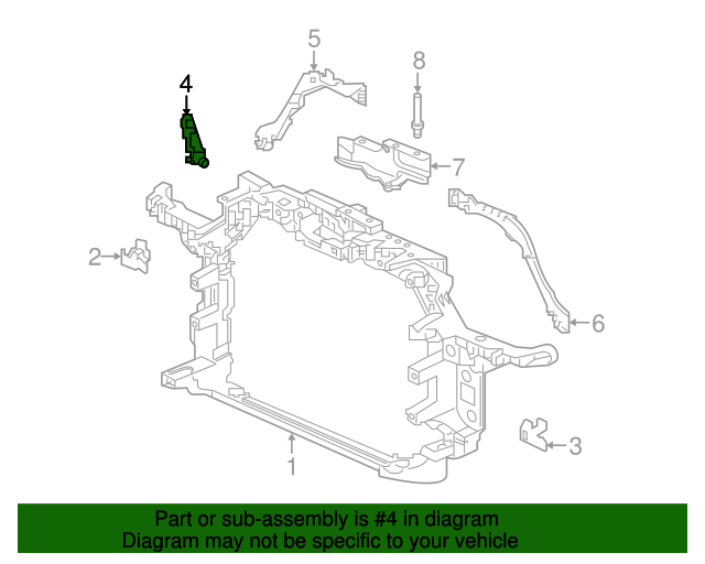 74149-TLA-A00 - Bracket, Hood Opener Stay - 2017-2020 Honda CR-V ...