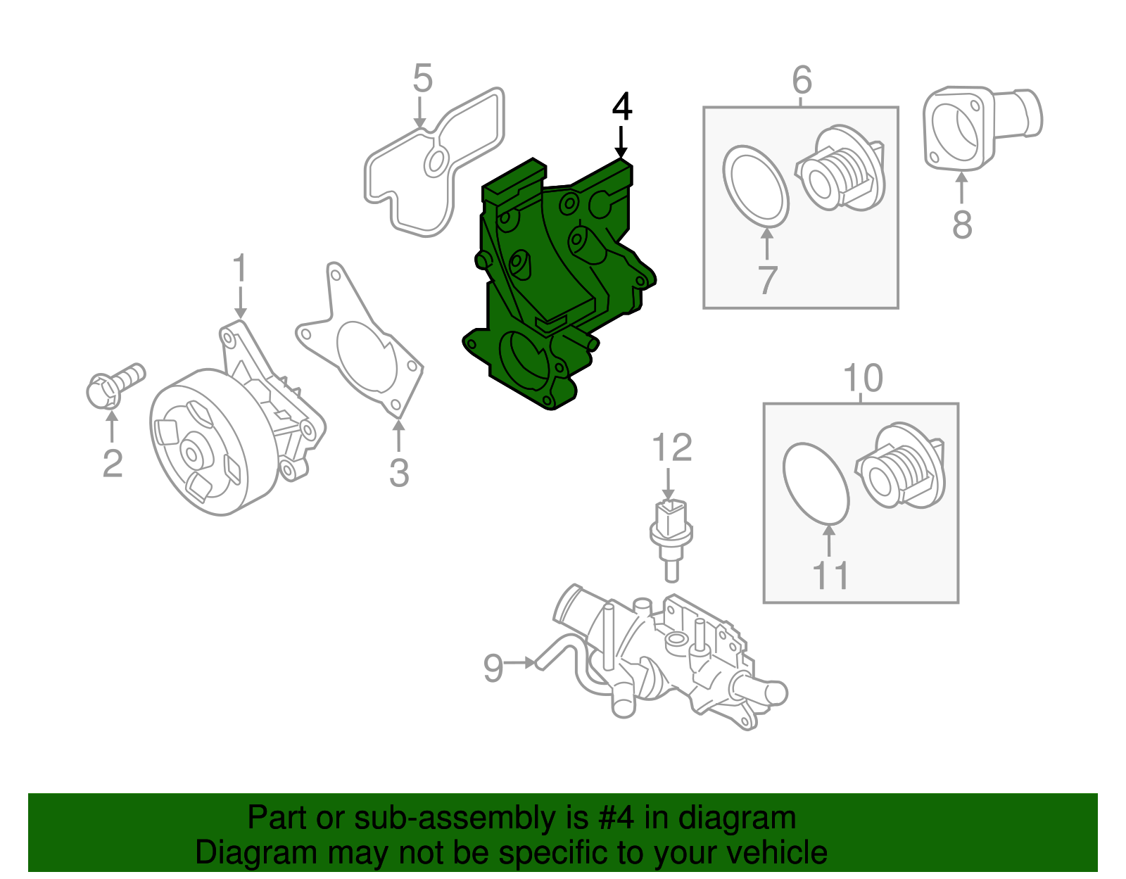 11061-3RC0A - Thermostat Housing - 2013-2019 Nissan Sentra | Nissan OEM ...