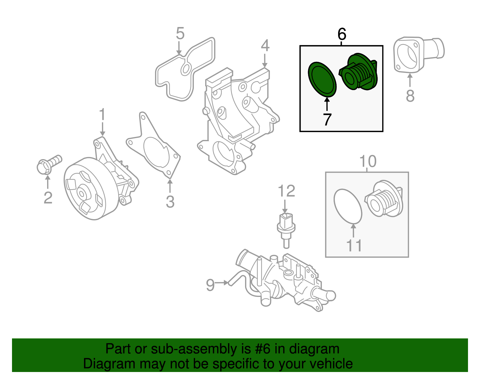 2007-2025 Nissan Thermostat 21200-ET01A | Nissan RVA