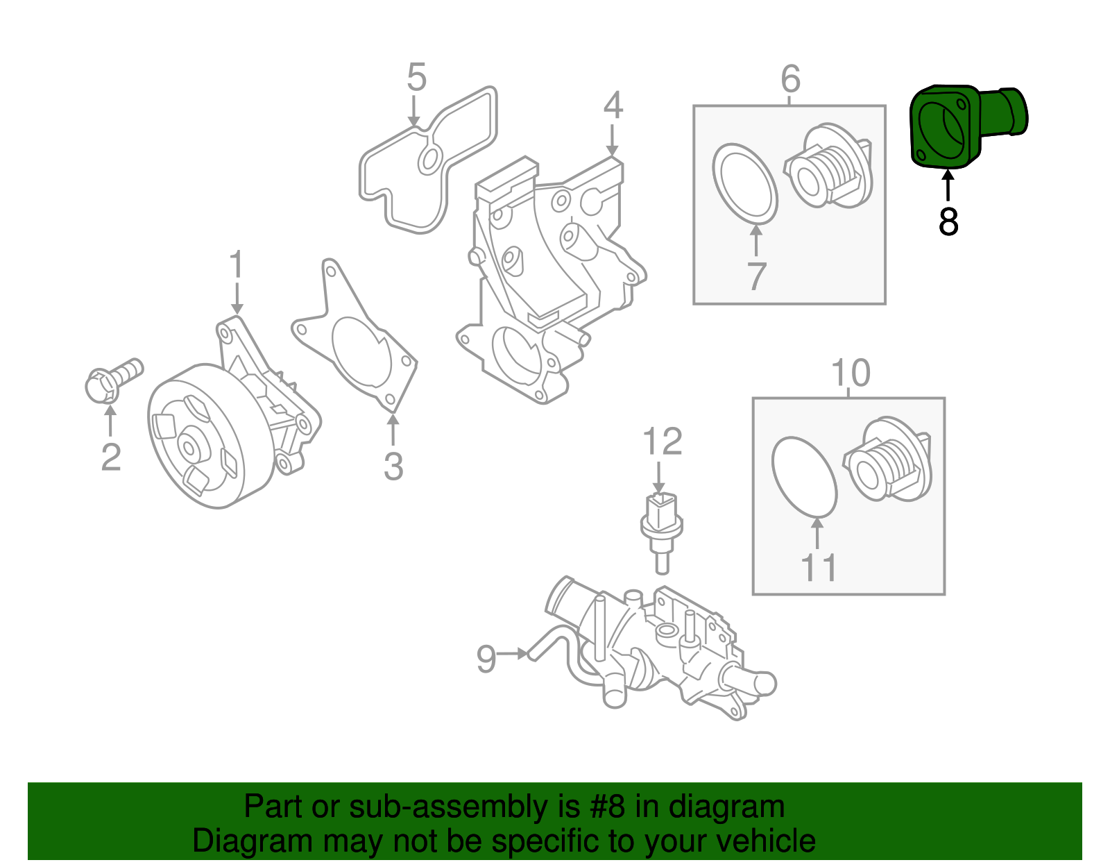 13049-ET000 - Water Inlet 2007-2025 Nissan | Nissan Parts & Accessories ...