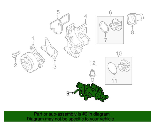 2013-2019 Nissan Water Outlet 11060-3RC1A | OEM Parts Online