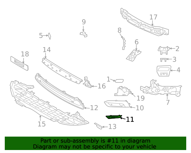 2021-2022 Volvo V90 Cross Country Outer Grille 32227357 | TascaParts.com