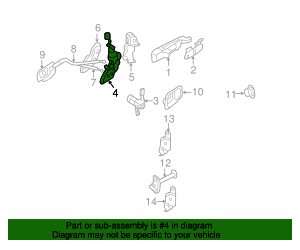 Hyundai - 81320-4D010 - Lock Actuator - 2007-2008 Hyundai Entourage ...