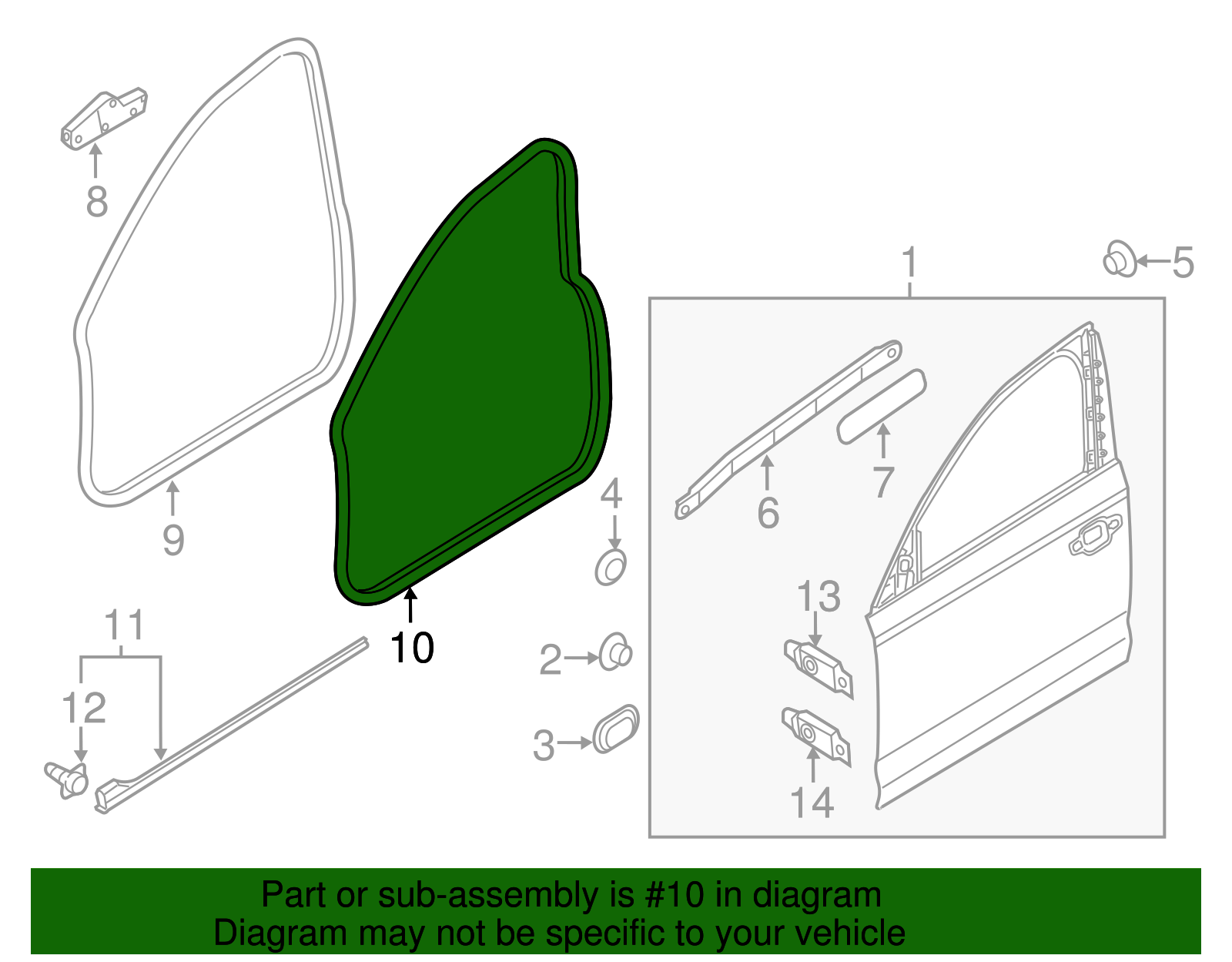 2012-2018 Audi Door Weather-Strip 4G0-837-911-A | Audi OEM Parts Guy