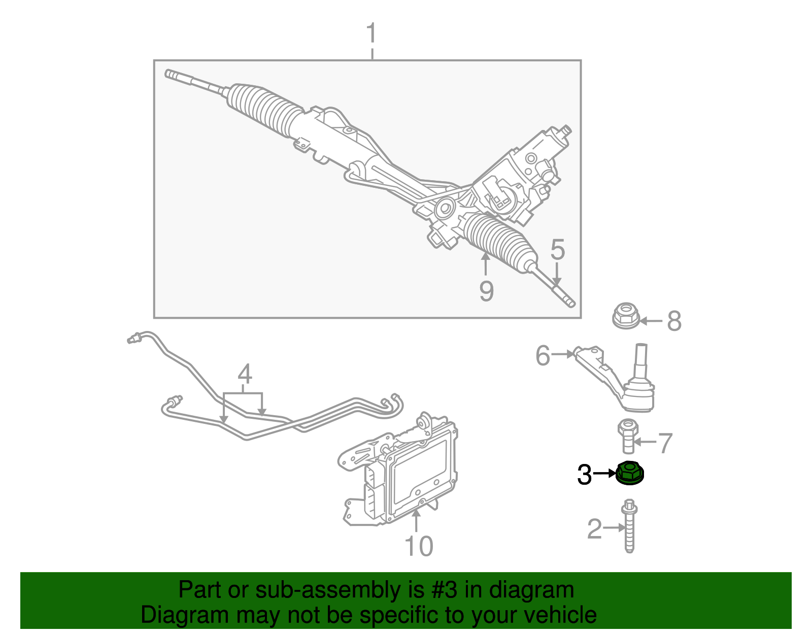 31356757707 - 2002-2012 BMW Suspension Stabilizer Bar Link Nut (31-35-6 ...