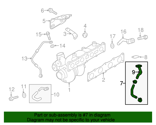 28245-2C600 - Turbocharger Oil Line 2013-2014 Hyundai Genesis Coupe ...