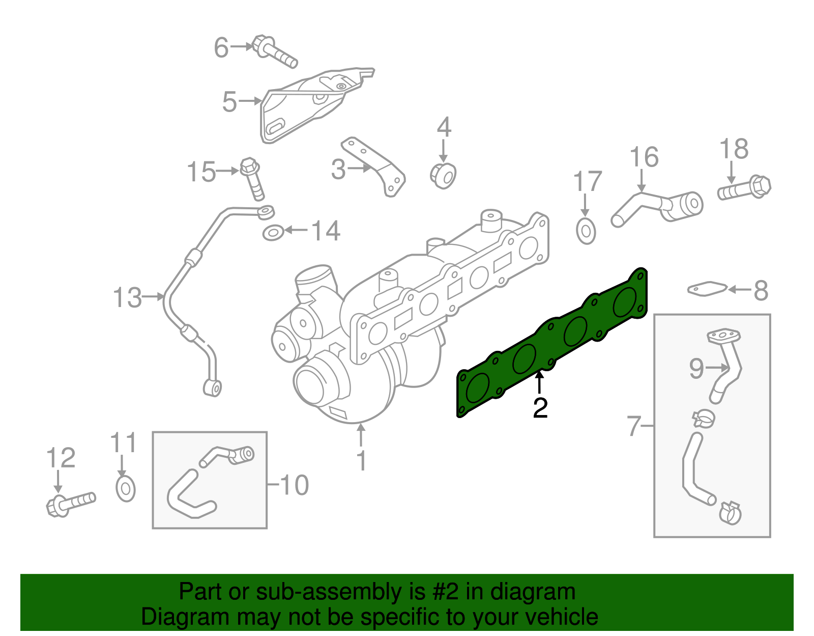 2012-2014 Hyundai Genesis Coupe Manifold Gasket 28521-2C600 | Hyundai ...