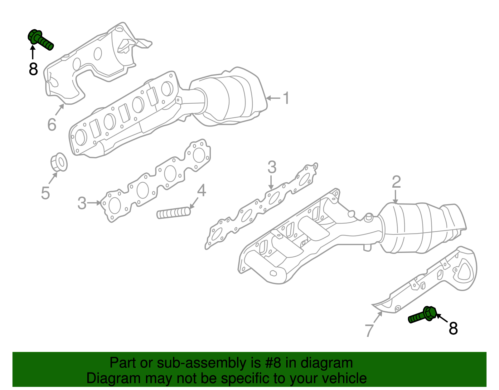 2009-2024 Nissan Heat Shield Bolt 14069-JD00A | TascaParts.com