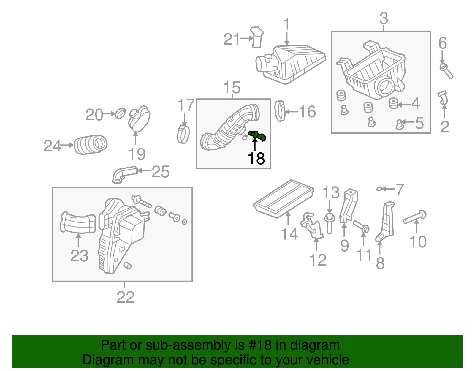 17229-RTA-000 - Air Tube Joint 2006-2011 Honda | Honda Parts Online