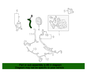 2003-2009 Lexus GX470 Power Steering Suction Hose 44348-35250 | OEM ...
