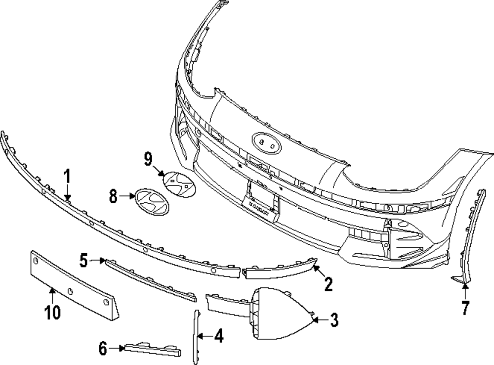 2023-2025 Hyundai Ioniq 6 Center Molding 865B5-KL000 | Hyundai ...