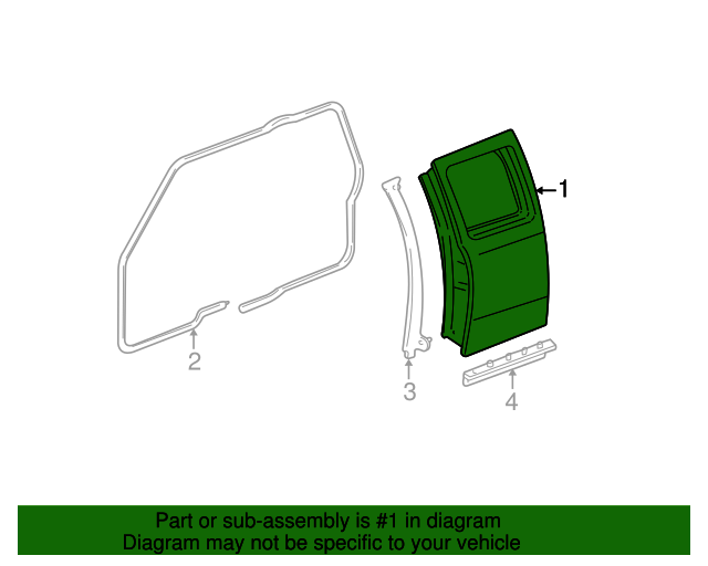 2003-2011 Ford Ranger Door Shell 3L5Z-1324631-BA | Blue Springs Ford Parts
