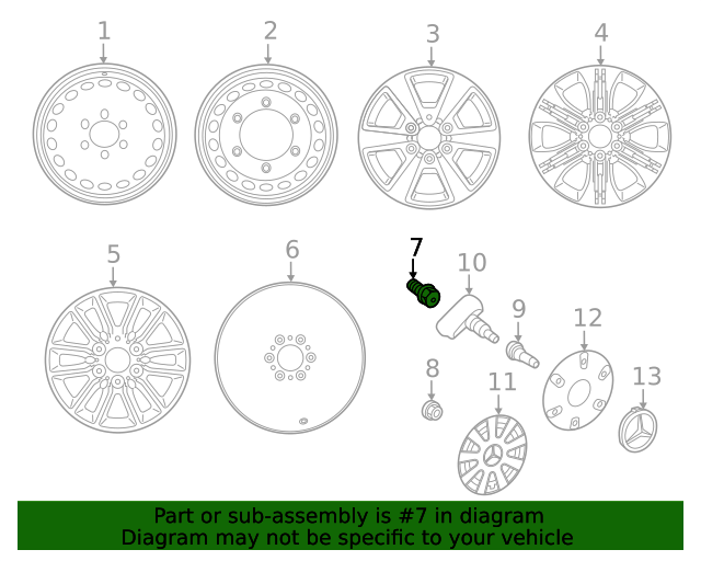 906-990-00-07 - Wheel Bolt 2010-2023 Mercedes-Benz | MB Parts Express