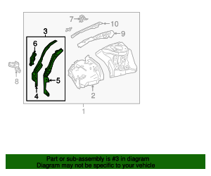 53706-F4900 - Apron Reinforced 2018-2022 Toyota C-HR | Group 1 Auto Parts