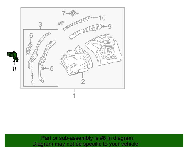 53836-10040 - Front Bracket - 2018-2022 Toyota C-HR | OEM Genuine ...