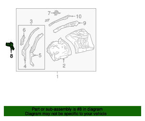 2018-2022 Toyota C-HR Front Bracket 53836-10040 | Toyota Parts Center