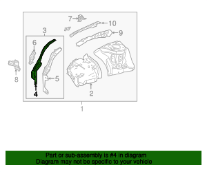 Genuine OEM Upper Rail Plate Part# 53706-47020 Fits 2018-2024 Toyota ...