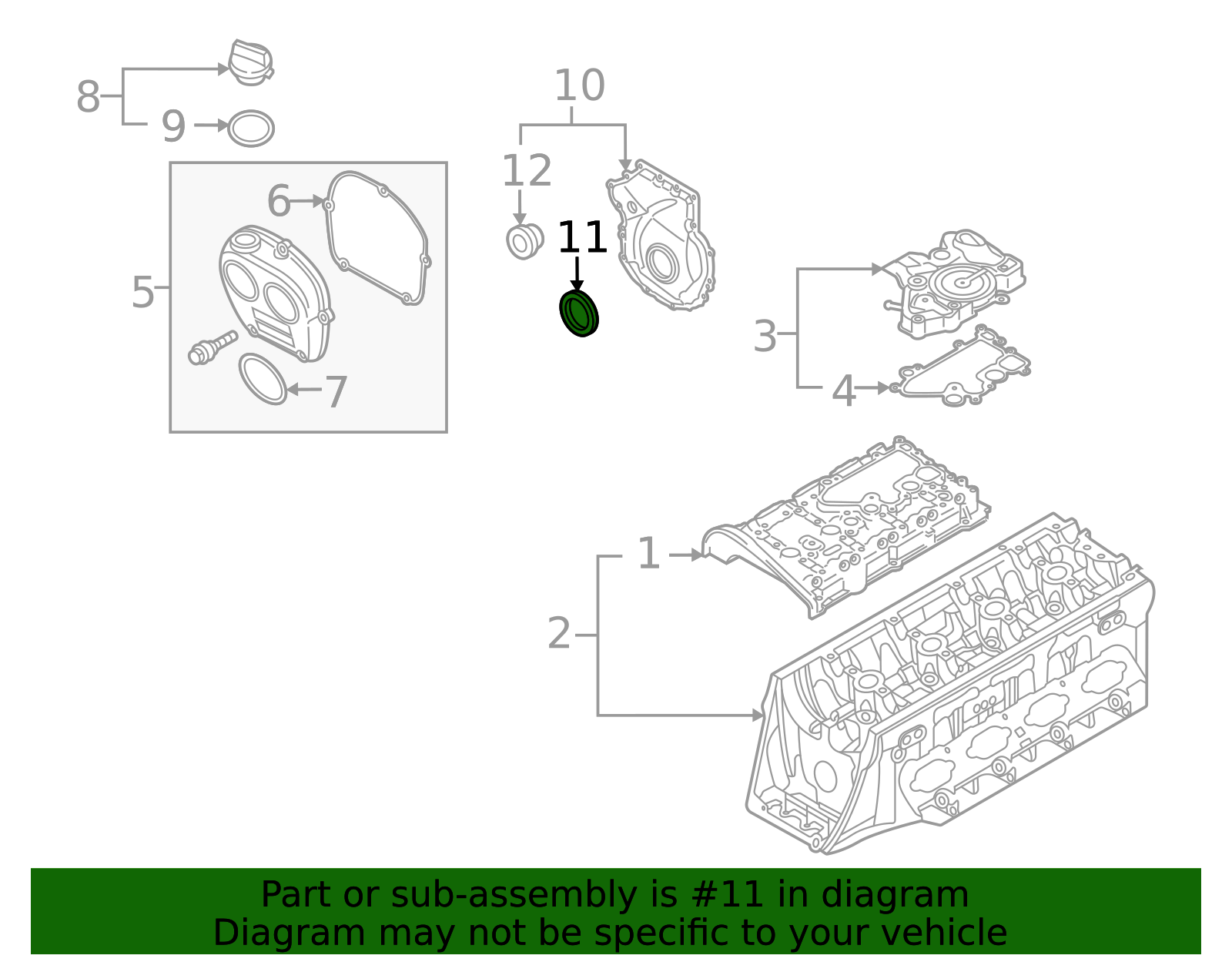 06L-103-085-B - Engine Timing Cover Seal 2008-2025 Volkswagen ...