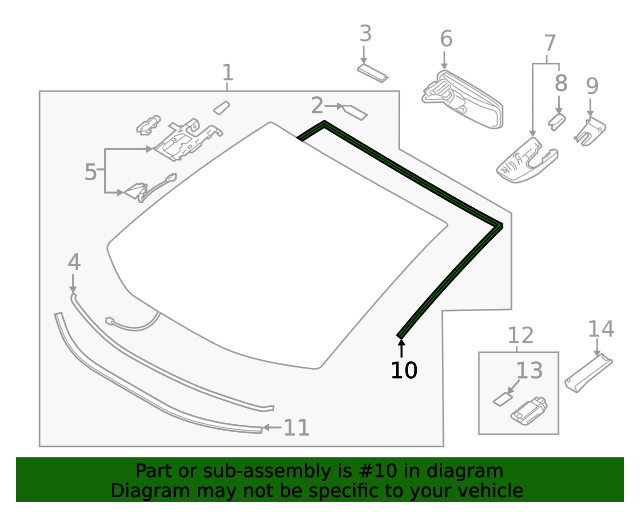 75533-0R030 - Windshield Molding 2019-2024 Toyota | AutoNationParts.com