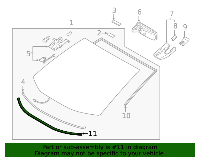 2019 Toyota RAV4 Reveal Molding 56153-0R020 | Toyota Parts Center