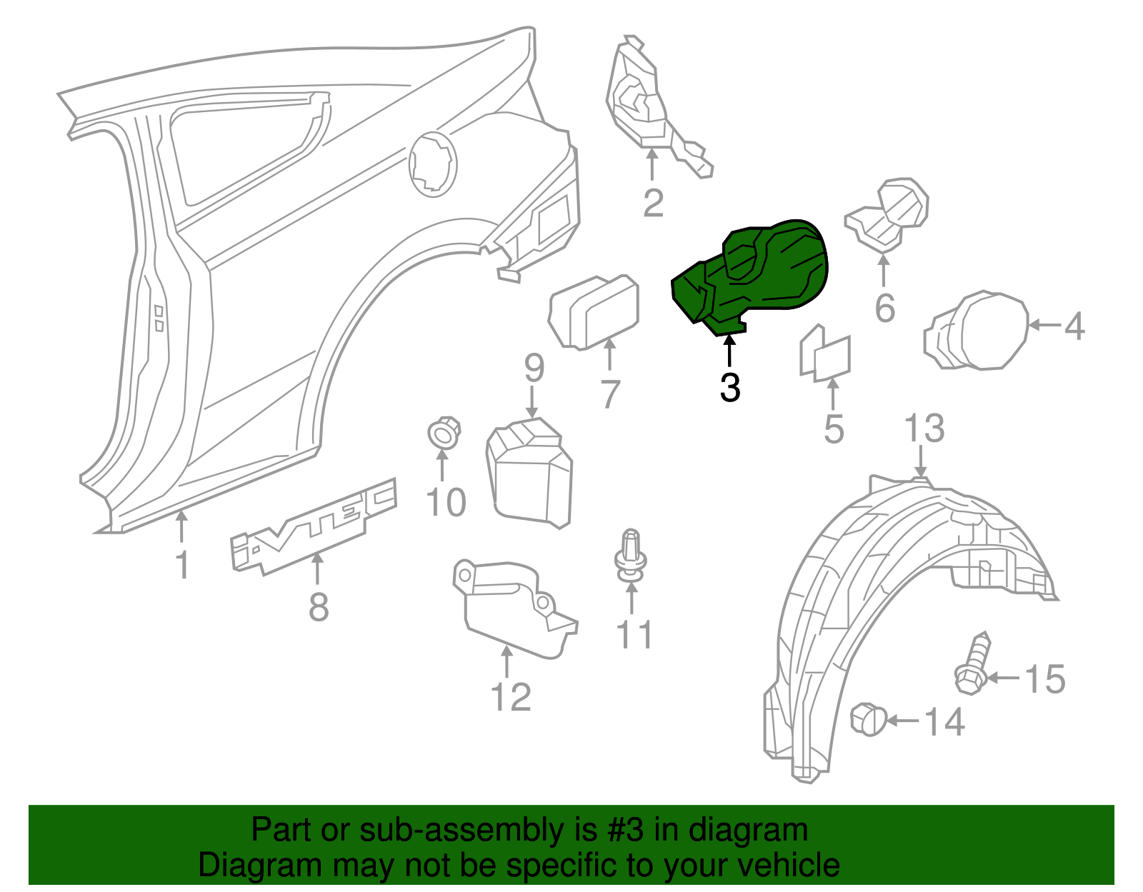 74480-TS8-A01 - Fuel Pocket 2012-2015 Honda Civic | Honda Parts Online