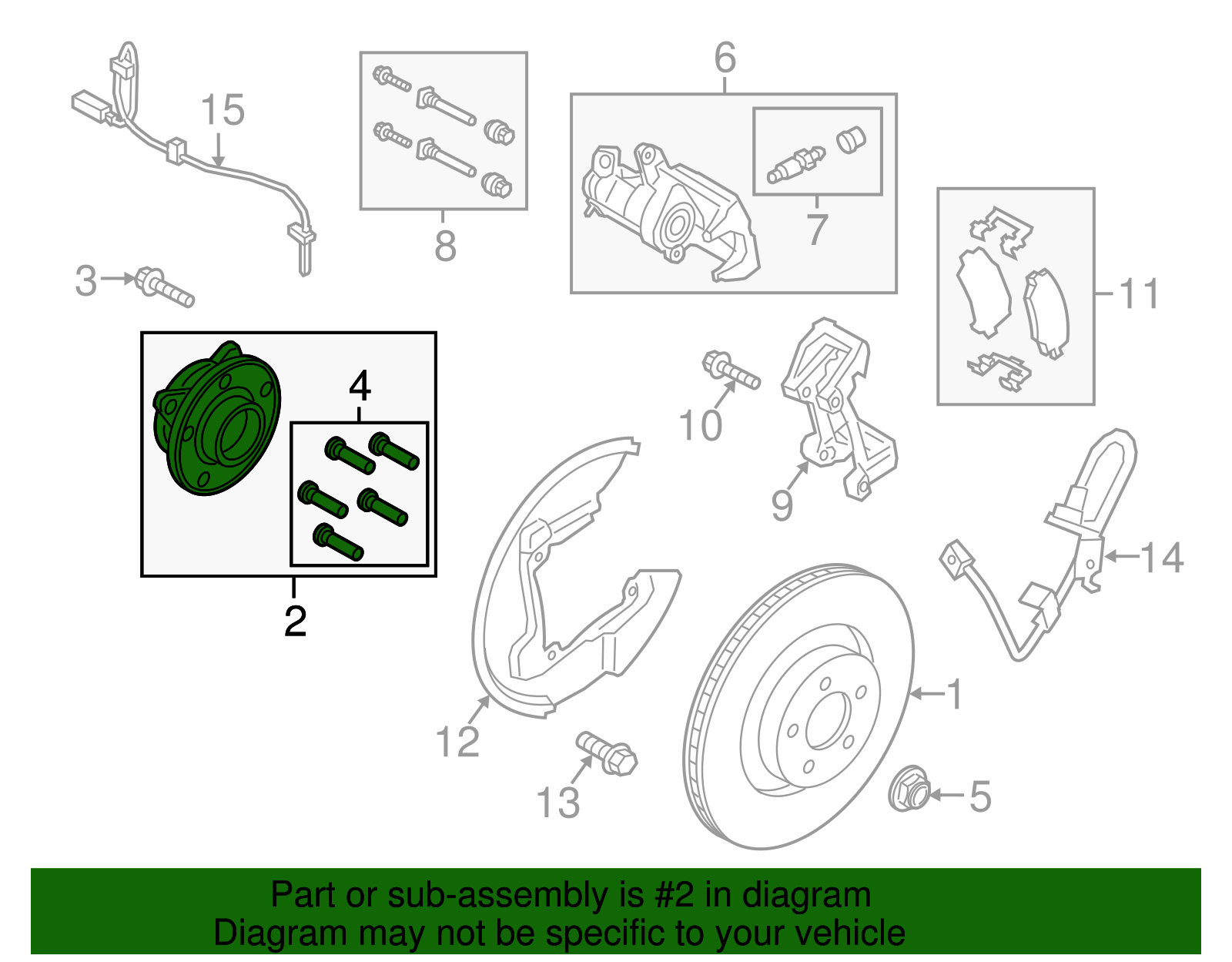 2015-2024 Ford Motorcraft™ Hub Assembly HUB-352 | QuirkParts