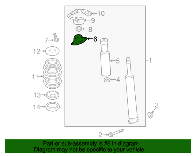 5Q0-513-353-E - Shock Mount 2016-2023 Audi | Audi OEM Parts