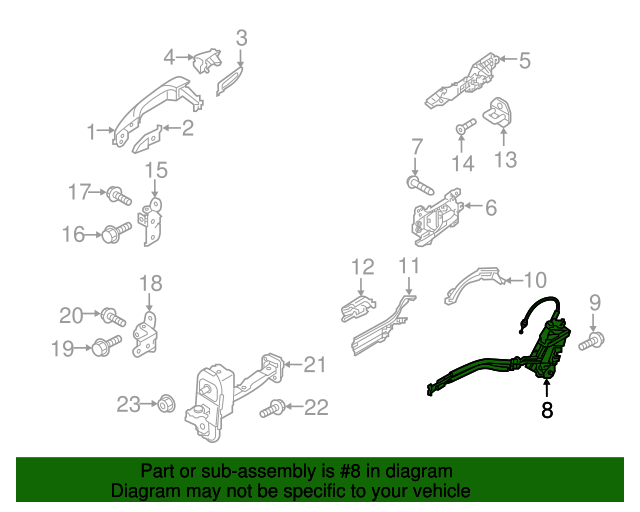 2016-2021 Hyundai Tucson Lock Assembly 81410-D3000 | OEM Parts Online