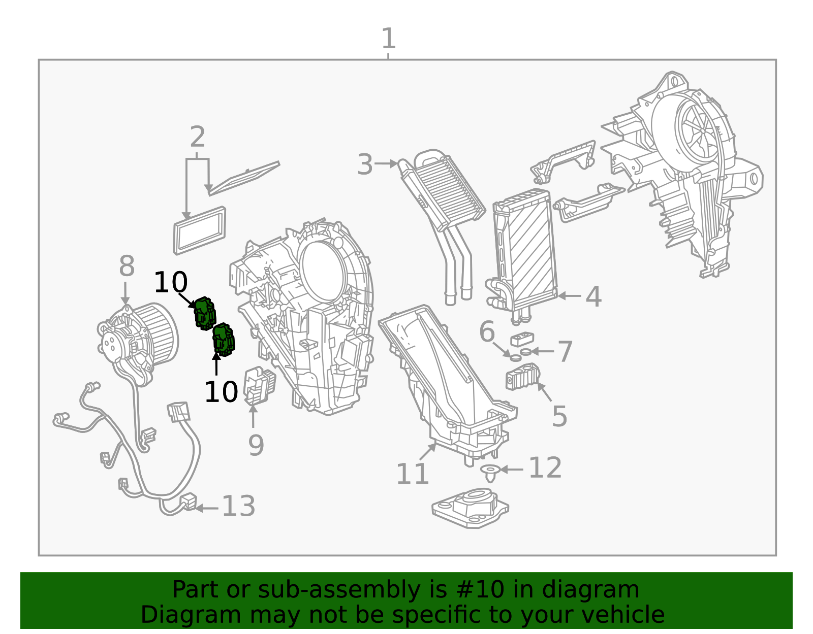 84689021 - Heater and Air Conditioning Evaporator and Blower Lower Case ...