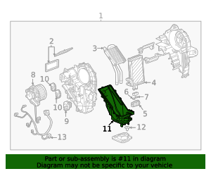 2021-2022 GM Heater and Air Conditioning Evaporator and Blower Lower ...