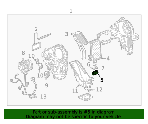 2021-2024 GM Auxiliary Air Conditioning Evaporator Thermal Expansion ...