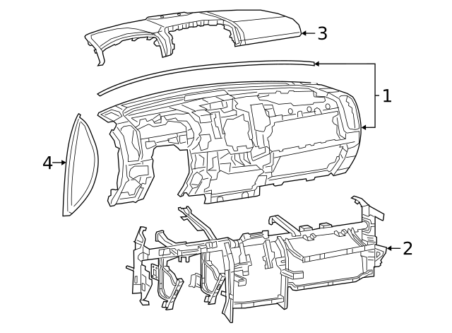 2019-2021 Ram 1500 Instrument Panel 6PB071X9AH | Mopar Parts Canada