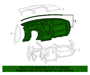 2019-2021 Ram 1500 Instrument Panel 6PB071X9AH | Mopar Parts Canada