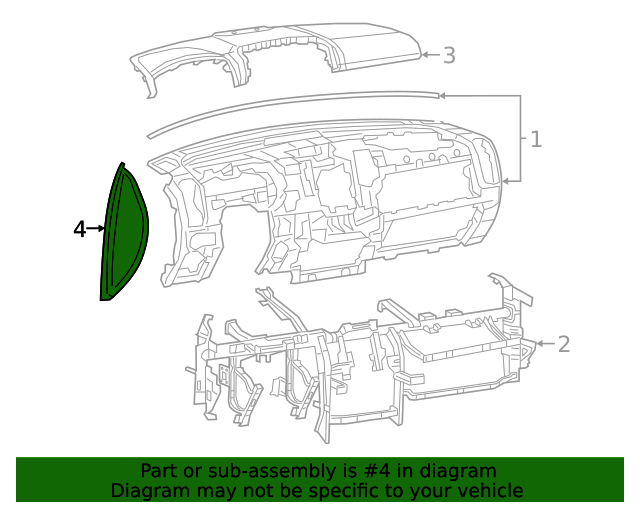 2019 Ram 1500 End Cap - Driver's Side (LH) 5YK11TX7AC | TascaParts.com