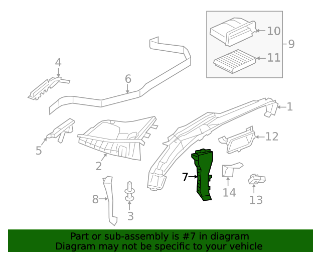213-832-04-00 - Cowl Panel Drain Hose 2019-2023 Mercedes-Benz ...