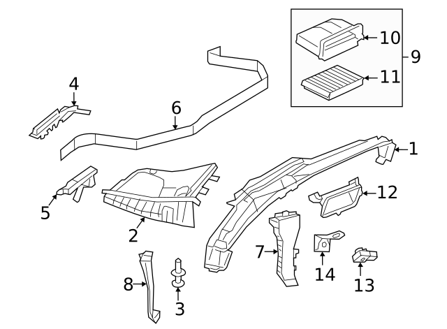 213-887-00-98 - Rear Seal 2017-2023 Mercedes-Benz | Mercedes-Benz USA Parts
