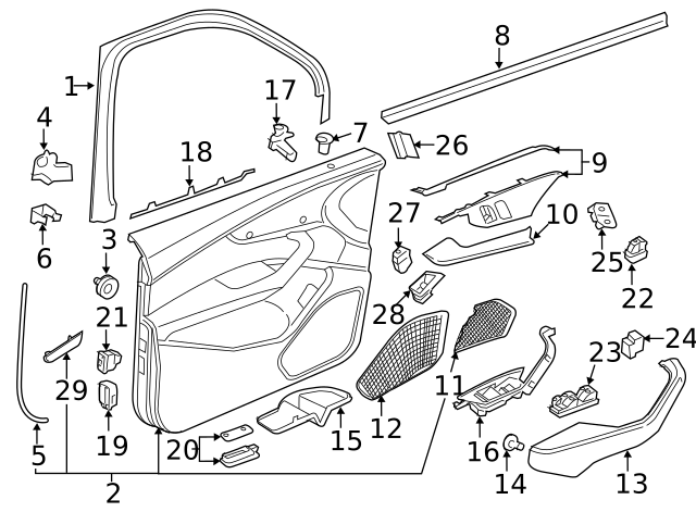 8W0-867-609-4PK - Door Window Molding 2017-2024 Audi | AutoNationParts.com