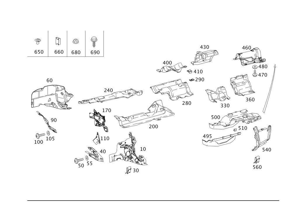 204-680-31-22 - Shielding 2010-2015 Mercedes-Benz | Mercedes-Benz USA Parts